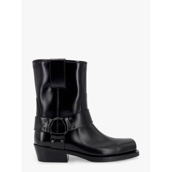 Valentino Garavani | Shoes | Valentino Garavani Women Biker Leather Boots With Iconic Studs ...